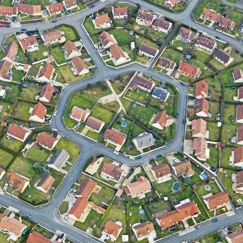 Lotissement pavillonnaire en Eure-et-Loir.