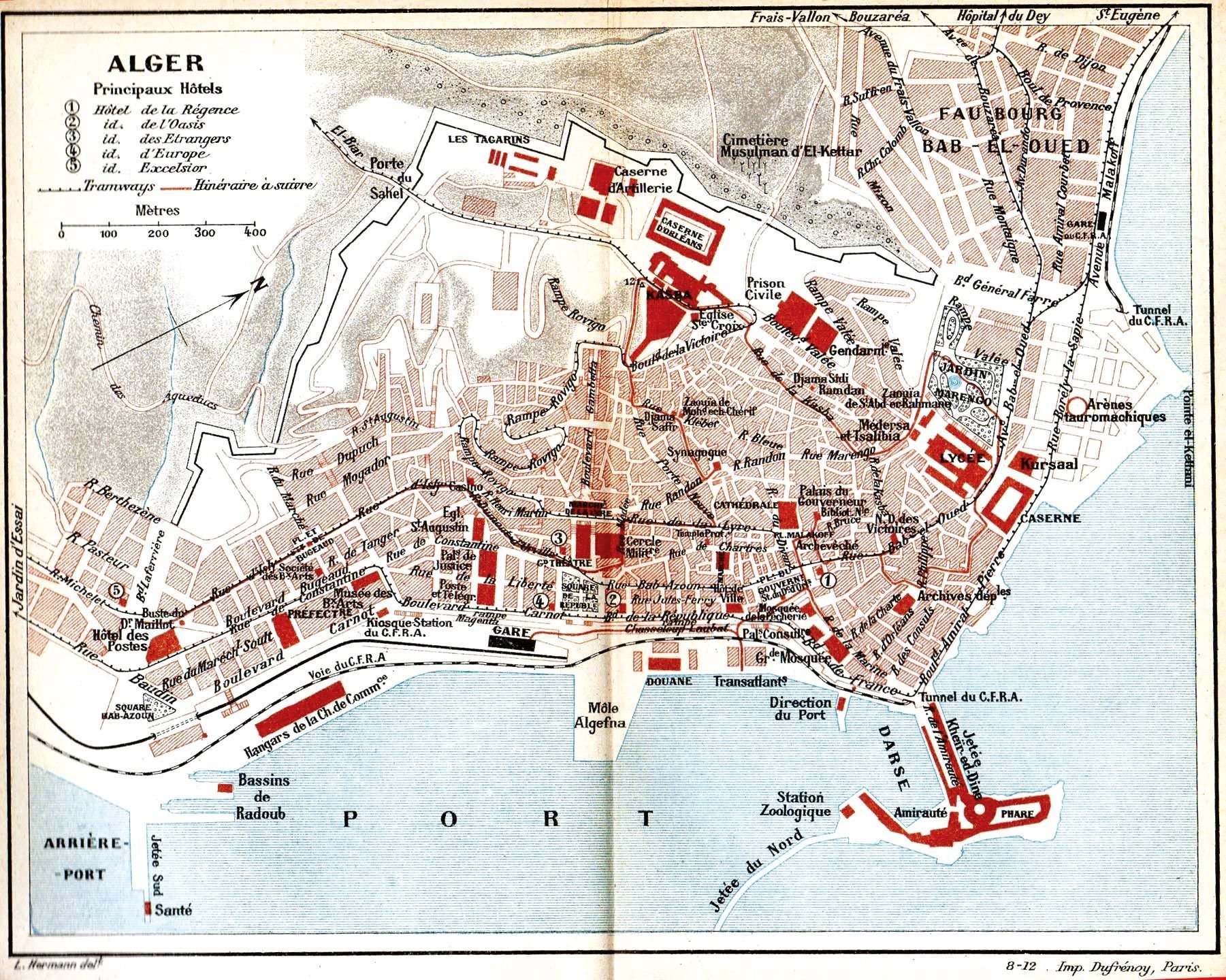 Plan de la ville d’Alger en 1911