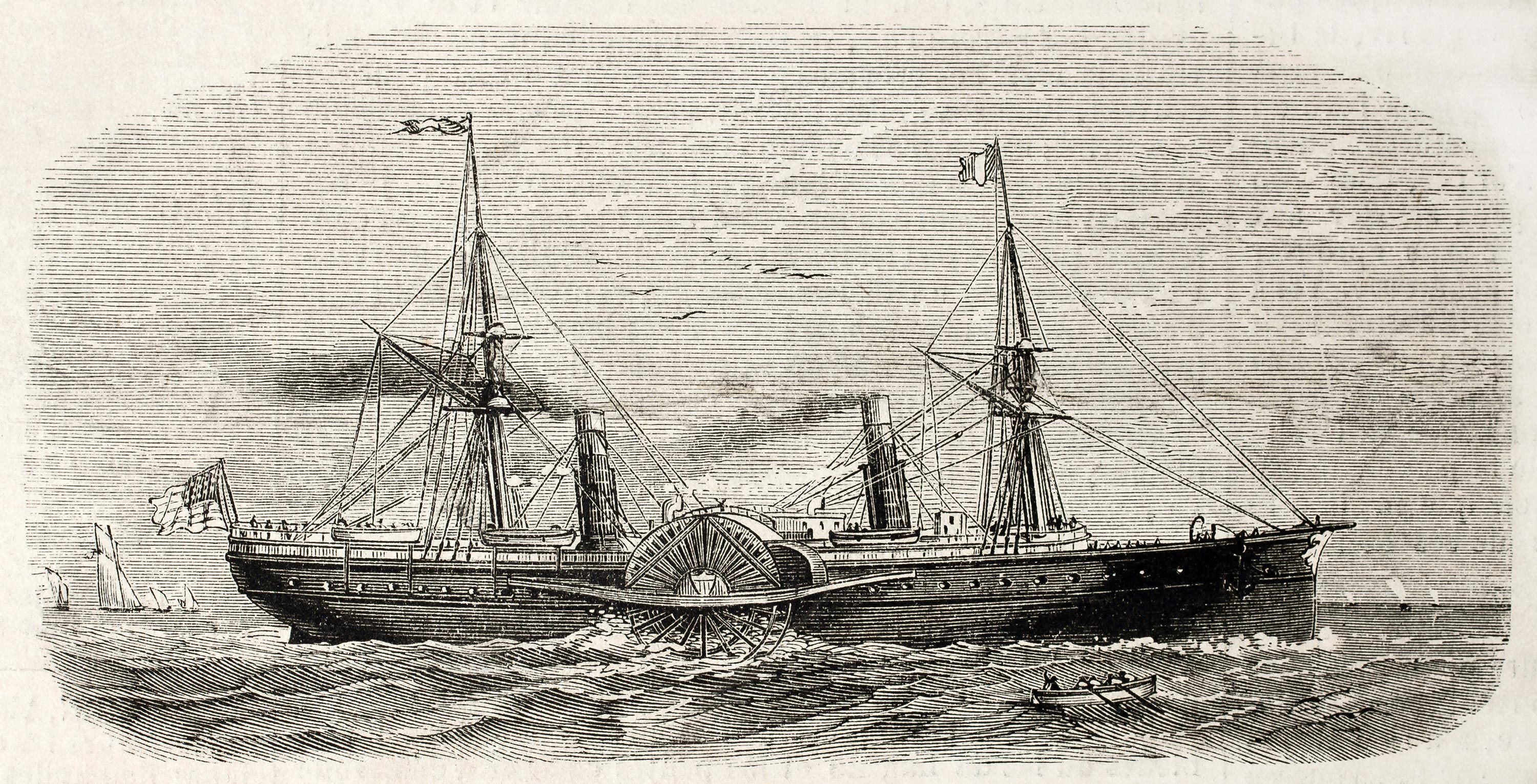 Bateau à vapeur construit en 1809.