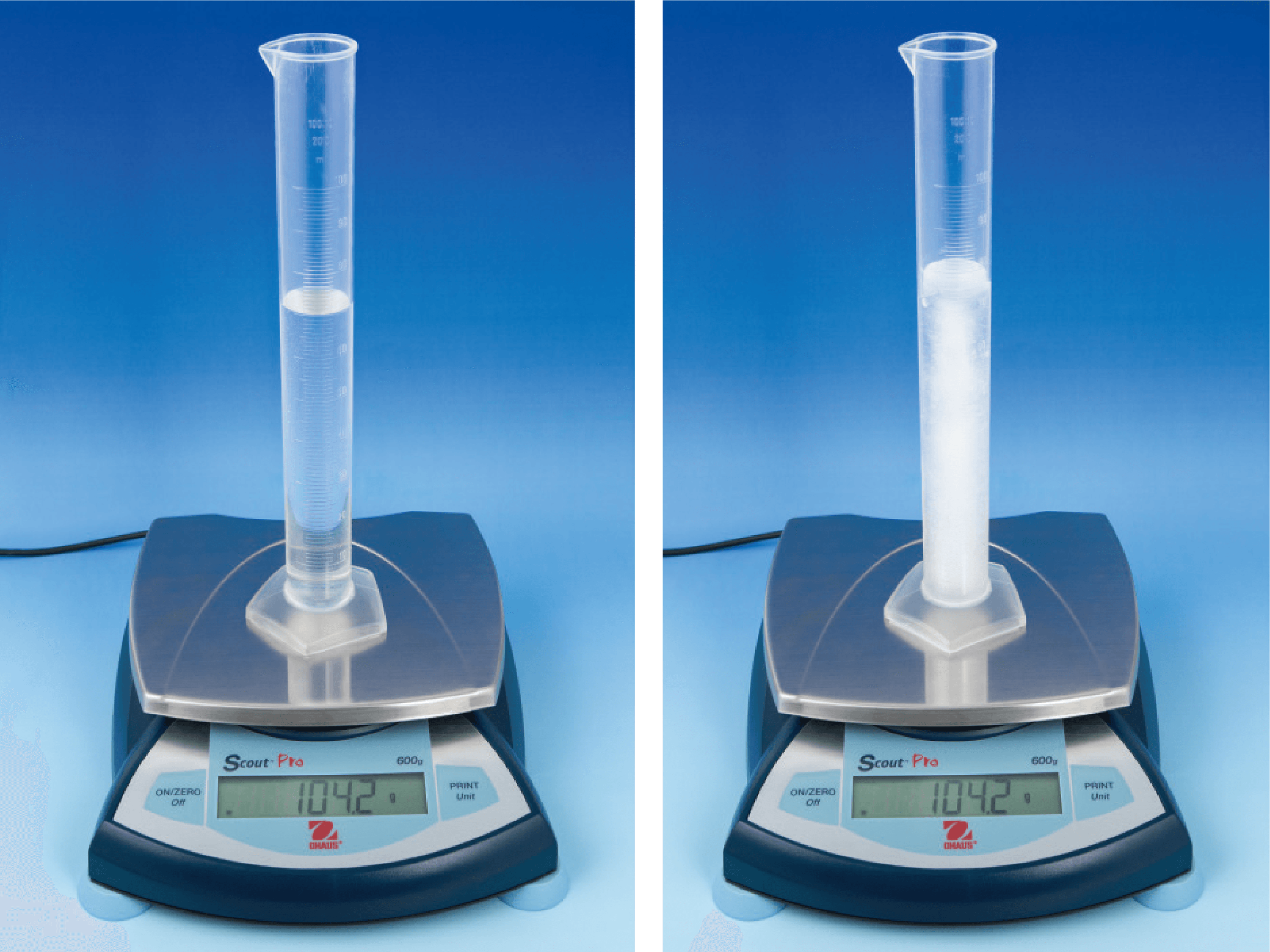 Solidification de l'eau : étude de la masse volumique