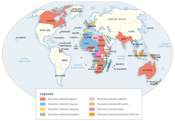 Les empires coloniaux en 1914